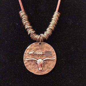 Jewelry | Handmade Leather Chain With Western Pendant | Poshmark